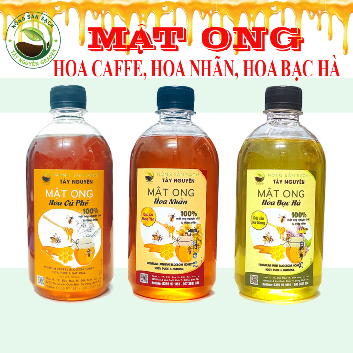 (500ml ) Mật ong nguyên chất hoa cà phê - Mật ong hoa nhãn nguyên chất - Mật ong nguyên chất hoa ...