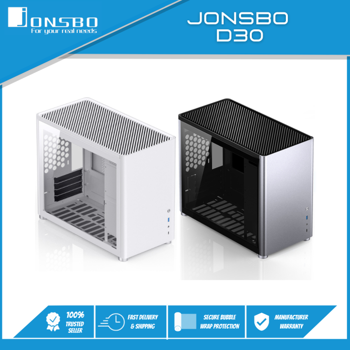 [White & Silver] Jonsbo D30 Tempered glass M-ATX PC Case | Lazada