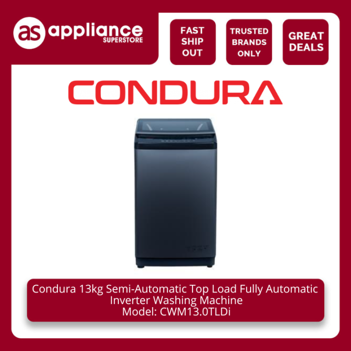 Condura 13kg Semi-Automatic Top Load Fully Automatic Inverter Washing ...