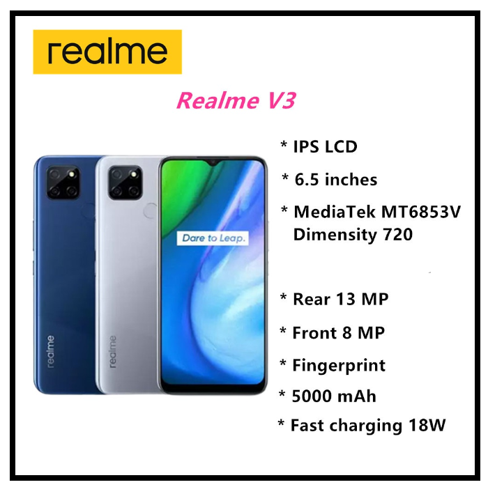 Realme V3 5G (8GB RAM + 256GB ROM) 6.5 inch 16MP - 1 Year Warranty ...