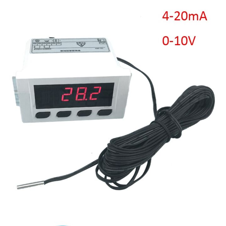 Digital temperature controller with 0-10V, 4-20mA analog signal output can connect Frequency ...