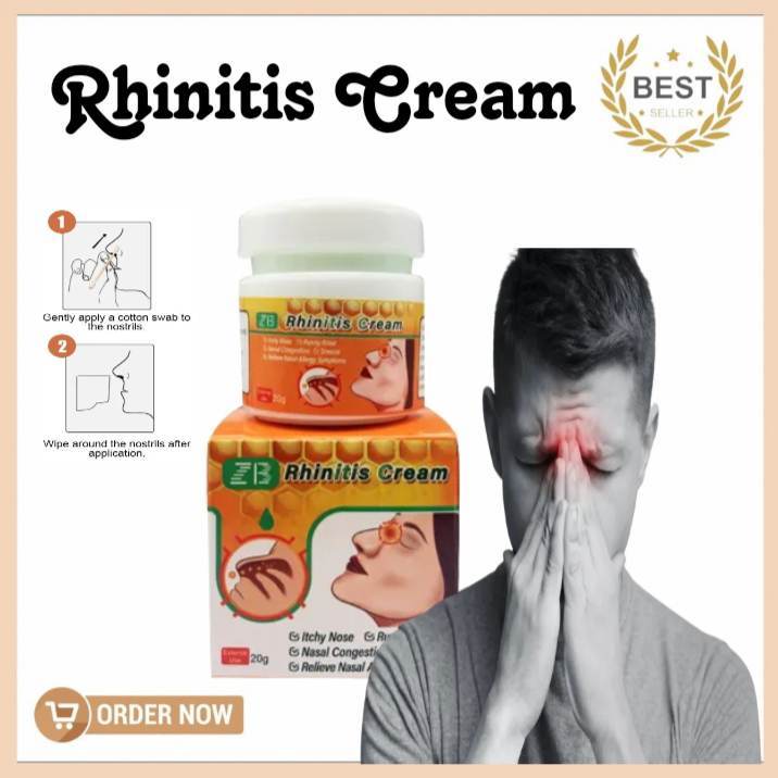 RHINITIS CREAM 20g for Itchy Nose, Runny Nose, Nasal Congestion, Sneeze ...
