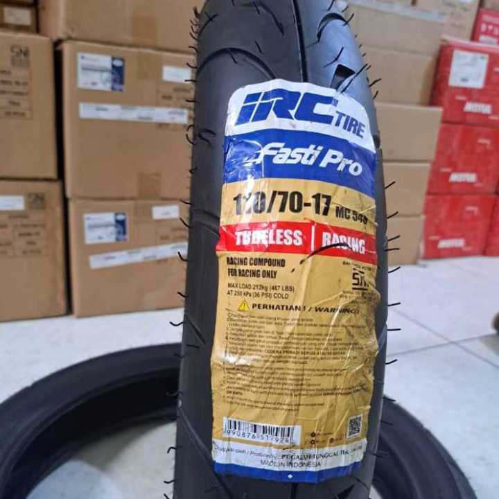 BAN LUAR IRC FASTI PRO UKURAN 110/70-17 TUBELESS SOFT COMPOUND | Lazada ...