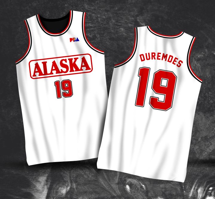PBA RETRO JERSEY | ALASKA ACES RED & WHITE KENNETH DUREMDES #19 | FULL ...