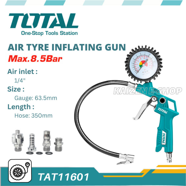 TOTAL TAT11601 1/4" Air Tyre Inflating Gun 8.5 Bar | Lazada