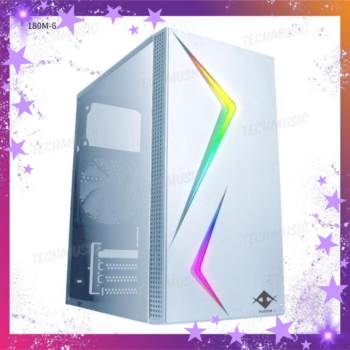 Fuzion 180M-6W Computer Case With Power Supply - ATX-700W-500 (White ...