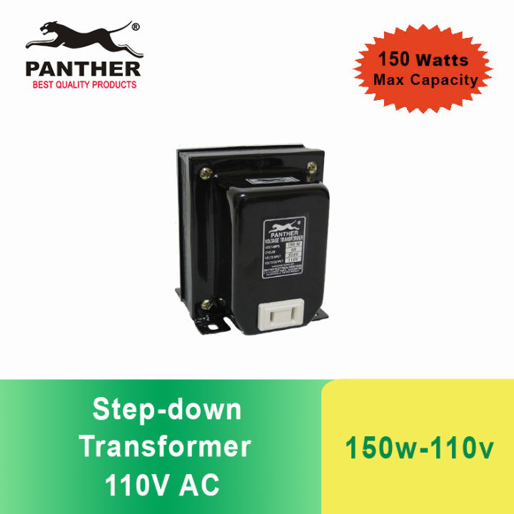 Panther 150w-110v Step-down Transformer 150 Watts, Input 220VAC, Output 110VAC Single Phase Auto ...