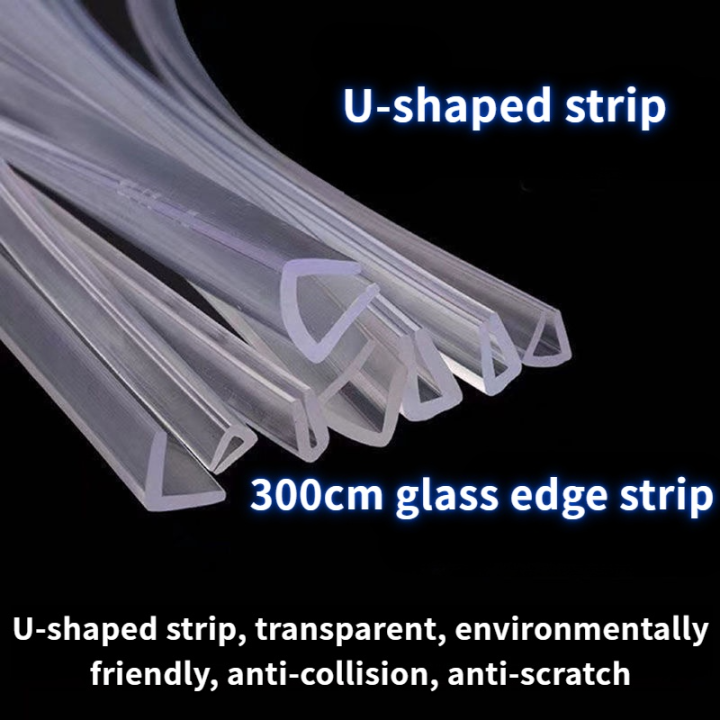 300cm U-shaped sealing strip, glass edge strip, rubber strip, glass ...