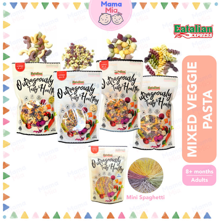 EATALIAN EXPRESS Mixed Veggie Pasta 8+ Months Baby Adult Spaghetti ...