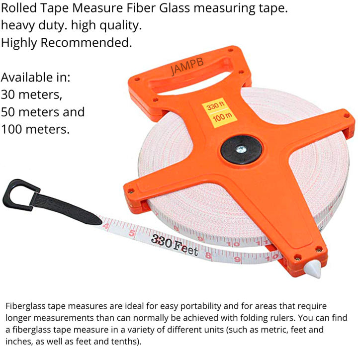 Rolled Tape Measure Fiber Glass Meter Tape 1pc surveying ( 100m, 50m ...