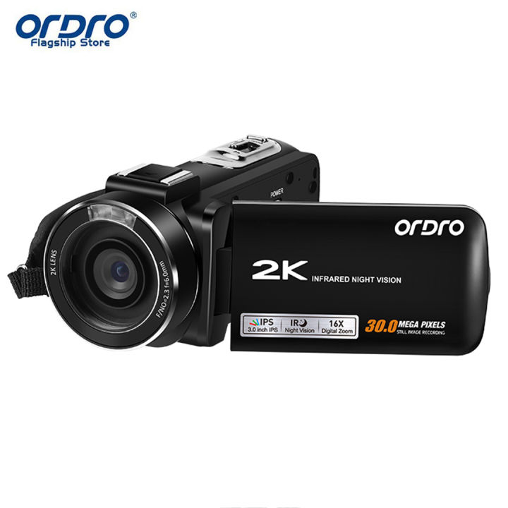 ORDRO Z63 2K/30FPS Camcorder IR Night Vision Vlog Digital Video Camera ...