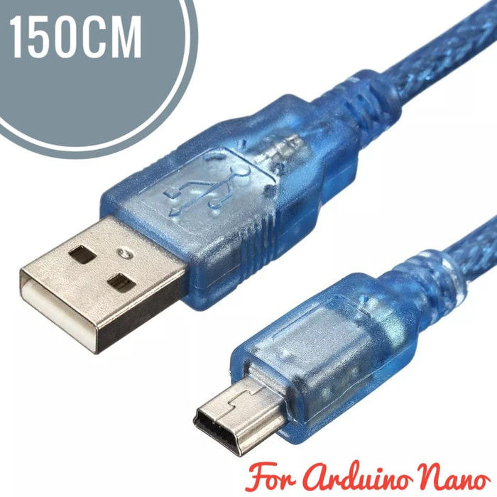Kabel Data mini USB untuk Arduino Nano 150cm 1.5M MiniUSB 5pin | Lazada ...