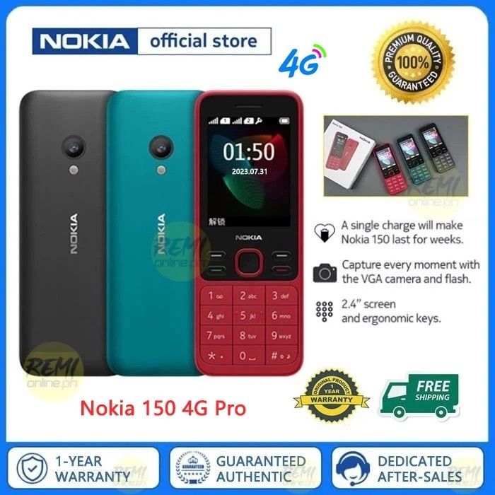 Nokia 150 4G Keypad Basic Phone 2.4'' Display Dual Sim 1450mAh Durable ...