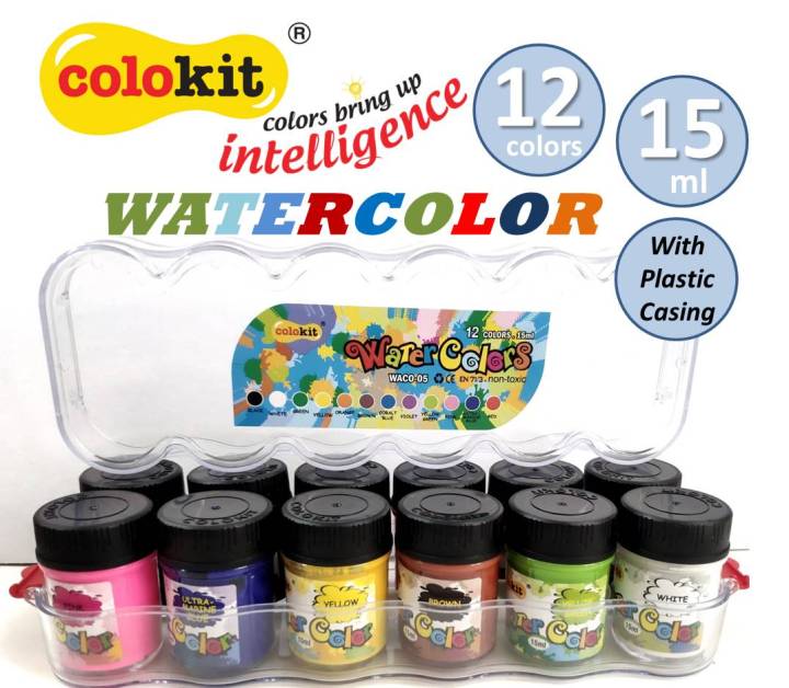 Colorkit Watercolor Set 12 Water Color Poster Color WACO 05 (Warna Air ...