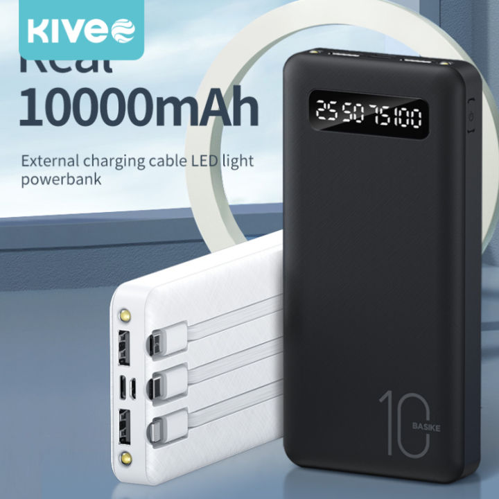 KIVEE พาวเวอร์แบงค์ Power Bank 10000mAh USB แบตสำรองชาร์จเร็ว เพาเวอร์ ...