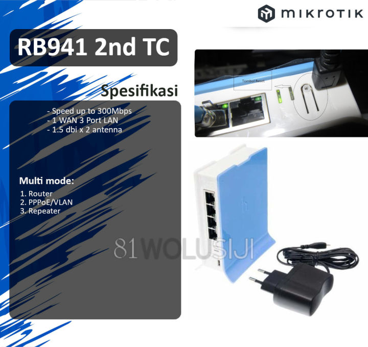 Mikrotik Router Wifi/Wireless RB941-2ND TC (HAP-LITE) | Lazada Indonesia