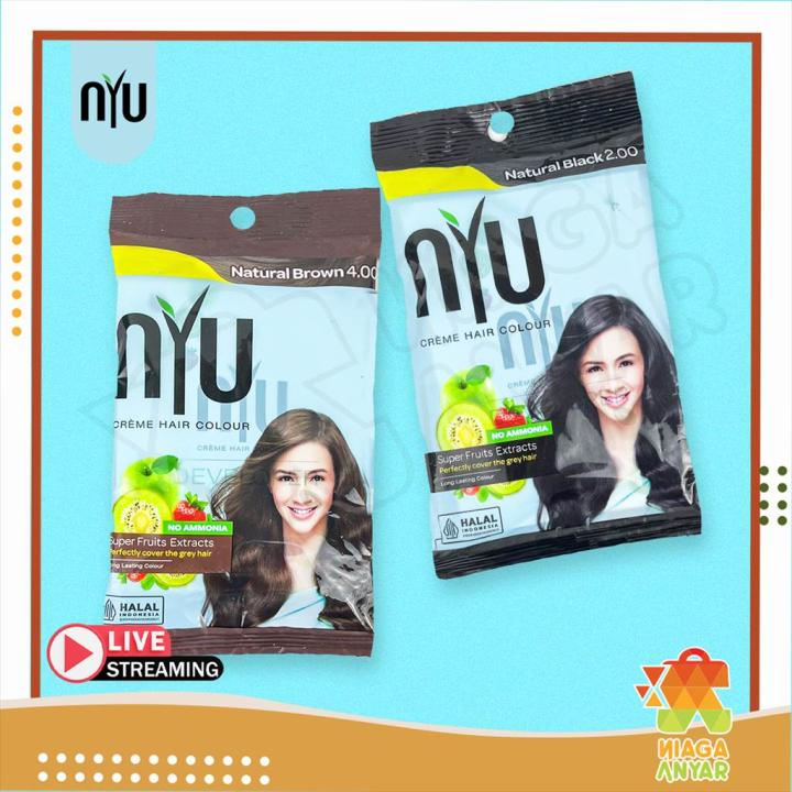 NA NYU Creme Hair Colour Sachet 20 gr / Cat Pewarna Semir Rambut Halal ...