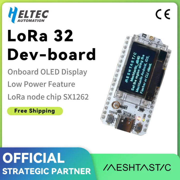 Heltec WiFi LoRa 32 V3 Dev-board with SX1262 and ESP32-S3FN8 Chip OLED, Meshtastic Mesh Network ...