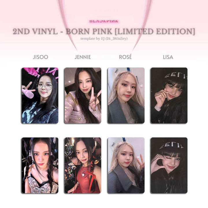 Blackpink 2nd Vinyl Born Pink Photocard Kpop Ido Jisoo Rose Jennie Lisa Thẻ Ảnh 4 Bộ | Lazada.vn