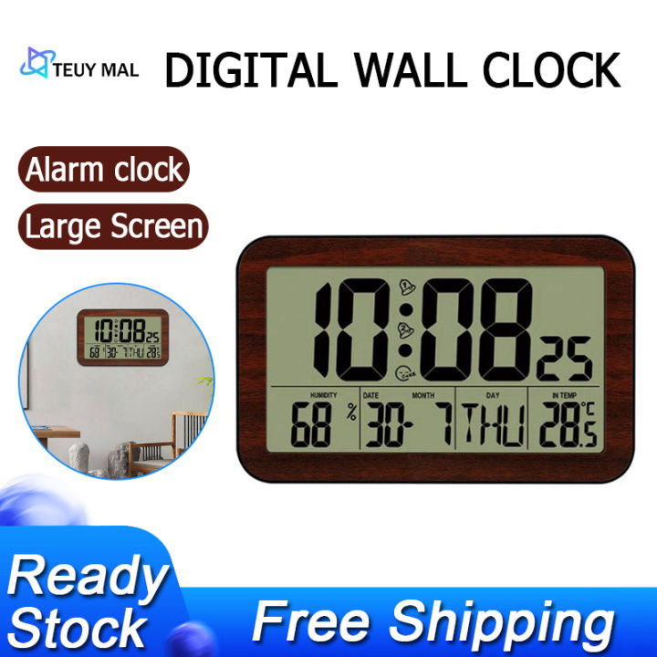 Large Screen Digital Wall Clock Home Electronic Wall Clock Student ...