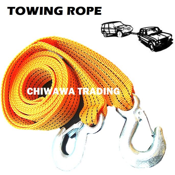 Trailer Rope 3000KG 4 Meter Car Tow Rope Towing Strap With Hooks for ...