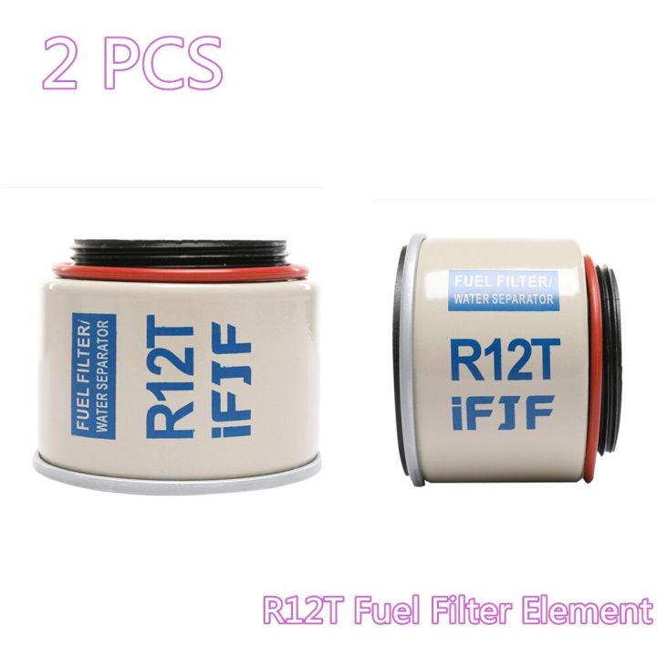 IFJF 2 Pcs R12T Fuel Filter/Water Separator Replace Element for Racor ...