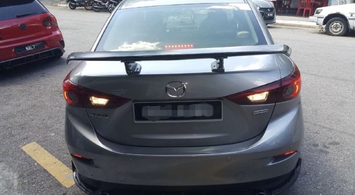 Mazda 2 3 skyactiv gvc Varis V2 rear boot trunk gt spoiler wing lip ...