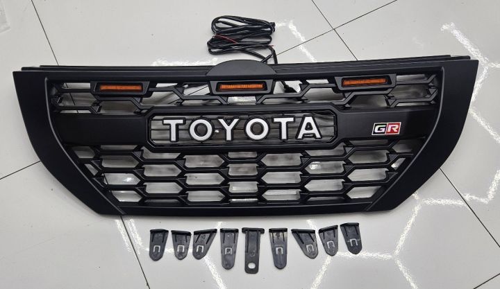 Toyota Innova 2014 to 2015 GR Logo Front Grill White Font with LED ...