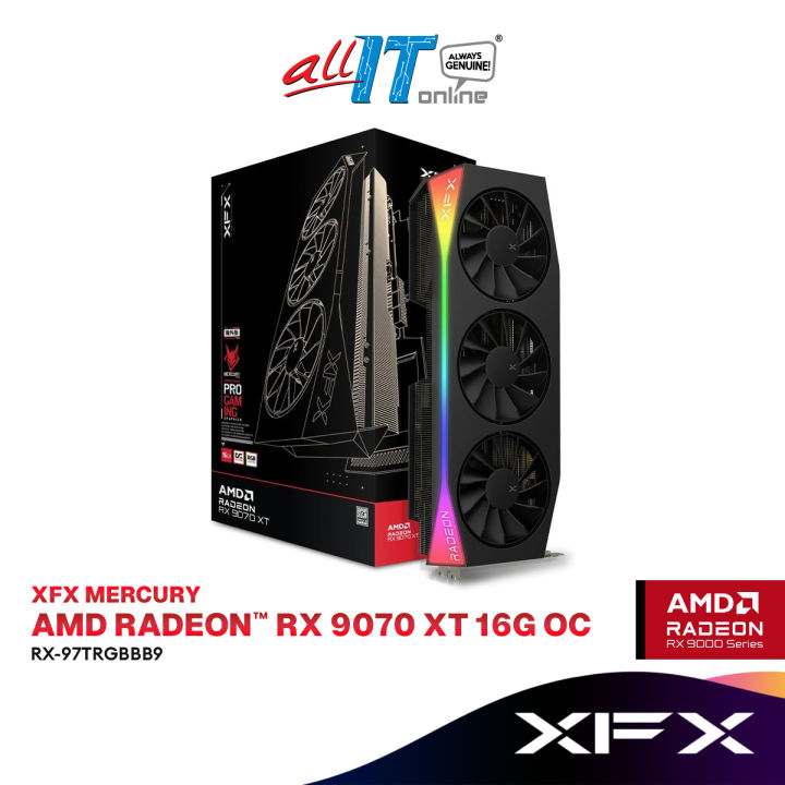 XFX Mercury AMD Radeon RX 9070 XT OC 16GB RGB GDDR6 Graphics Card | RX ...