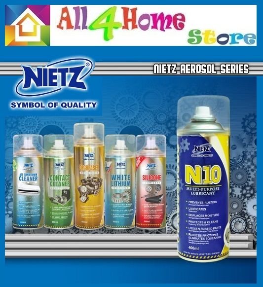 NIETZ N10 Aerosol Series 400ml -Multi Purpose Lubricant Spray -Contact ...
