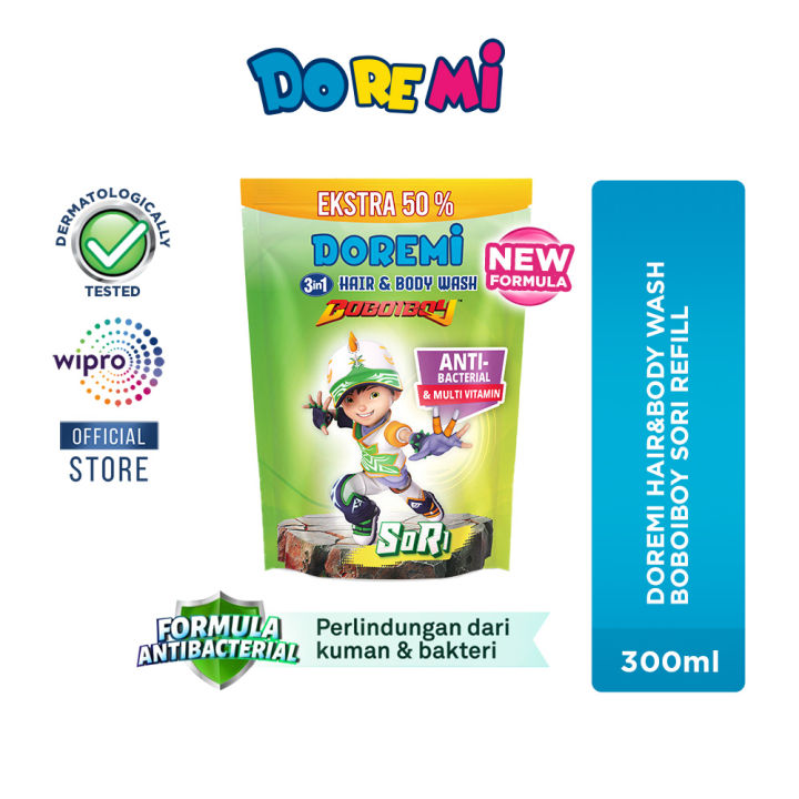 Doremi Hair & Body Wash Boboiboy SoRi Refill 300 ML - Sabun Cair ...