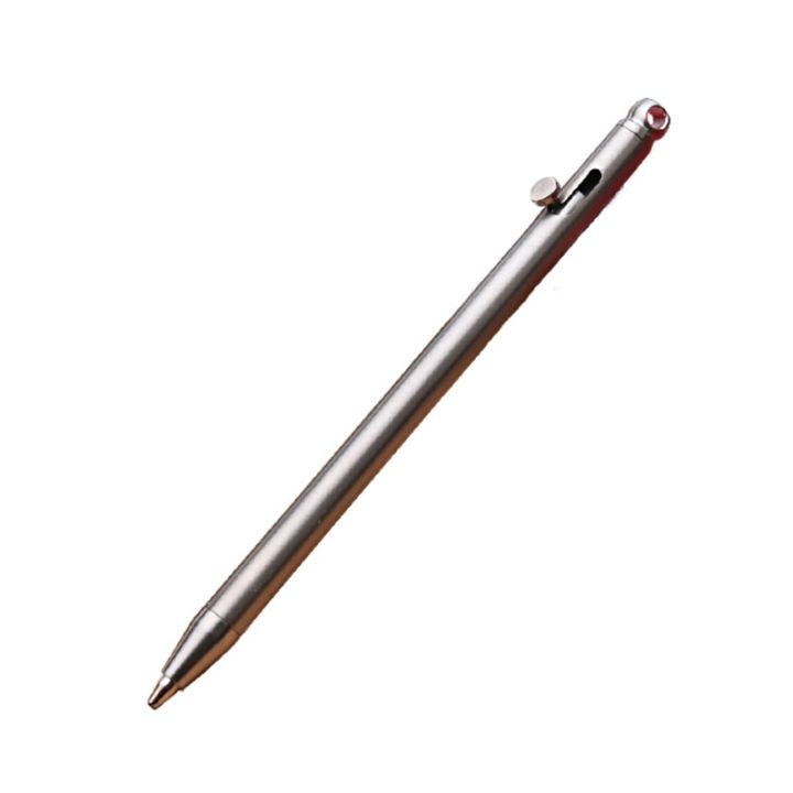 Multifunction Mini Keychain Bolt Action Pen Stainless Steel Ballpoint ...