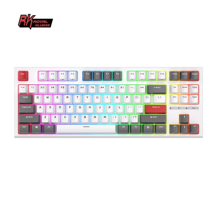 RK R87 ROYAL KLUDGE Wired Mechanical Keyboard 87 Keys RGB Backlit Hot ...