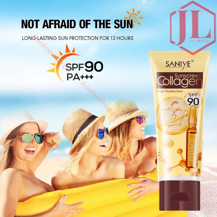 Saniye Sunscreen Collagen SPF 90 Sun Protection Sunscreen Moisturize Skin 65ml | Lazada PH