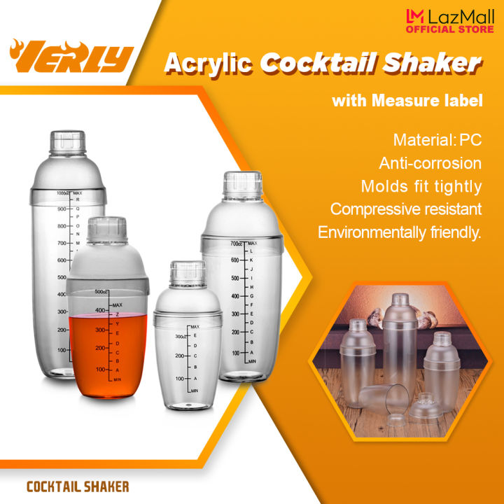 Acrylic Cocktail Shaker with Measure label | Lazada PH