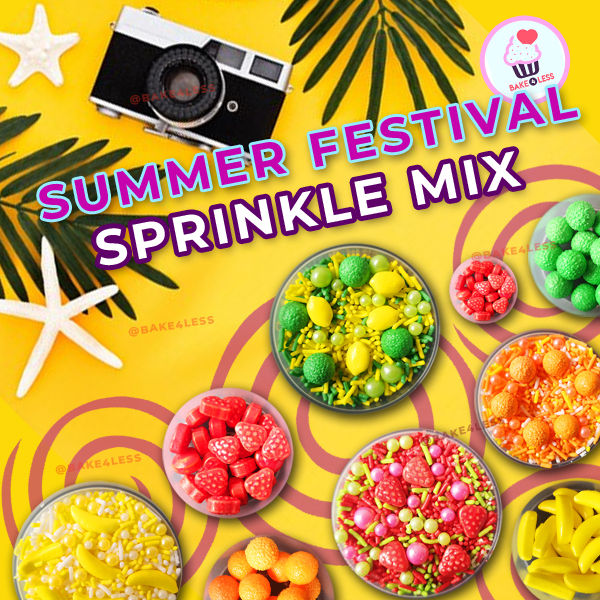 Summer Festival Candy Sprinkles Mix 50g - Fruit Candy Edible Decor ...
