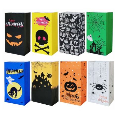PH Based Halloween Kraft Paper Bag Food Candy Popcorn Gifts Trick or ...