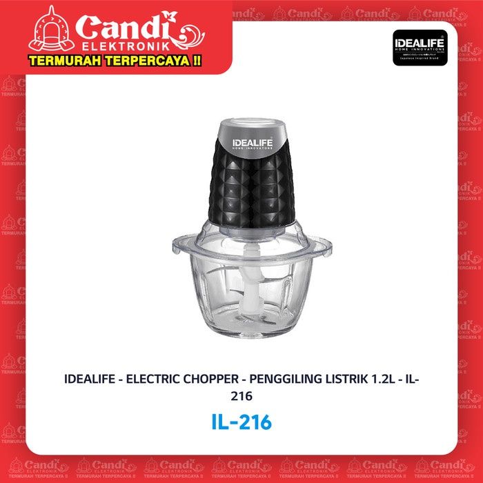 IDEALIFE - ELECTRIC CHOPPER - PENGGILING LISTRIK 1.2L - IL-216 | Lazada ...