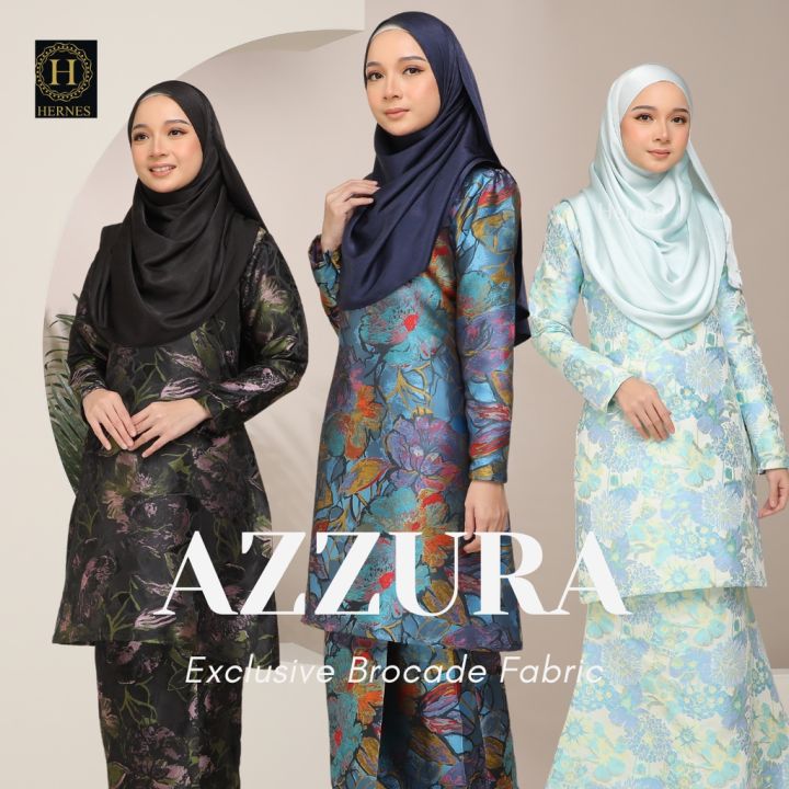 HERNES AZZURA BROCADES KURUNG MODEN BROCADE BAJU KURUNG BROCADE FABRIC ...