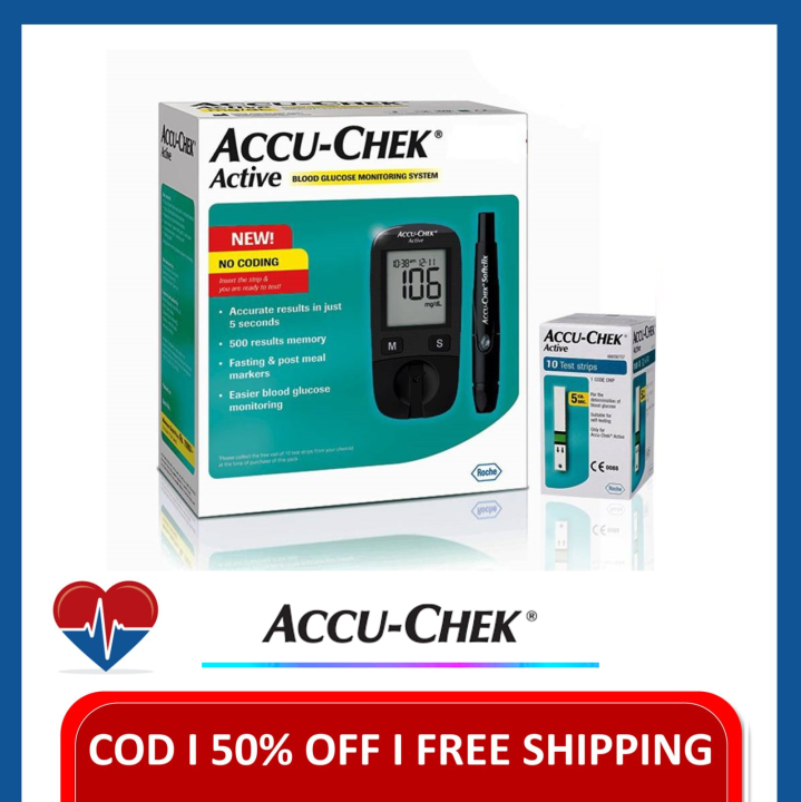 Accu Chek Active Glucometer Machine or Accu-Chek Test Strips 10s or 50s ...
