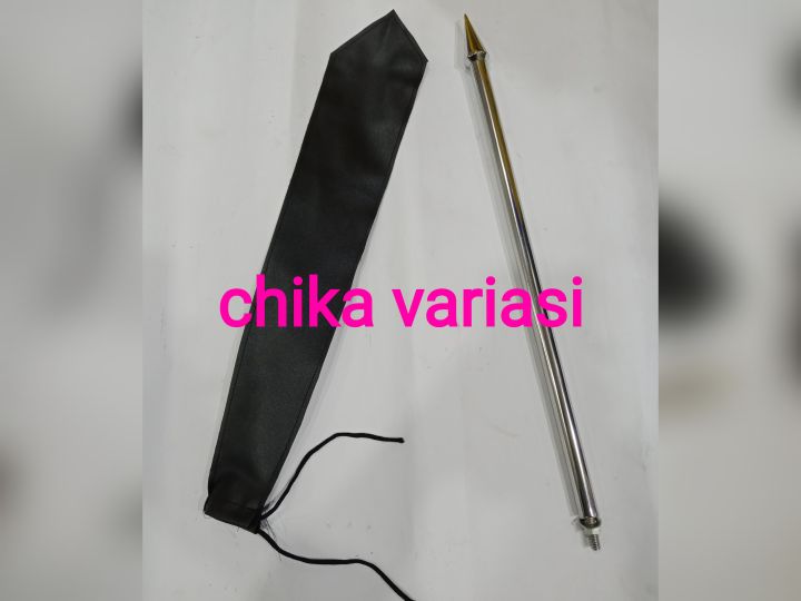 Tiang komando mobil tongkat komando mobil universal chrome+sarung tiang ...