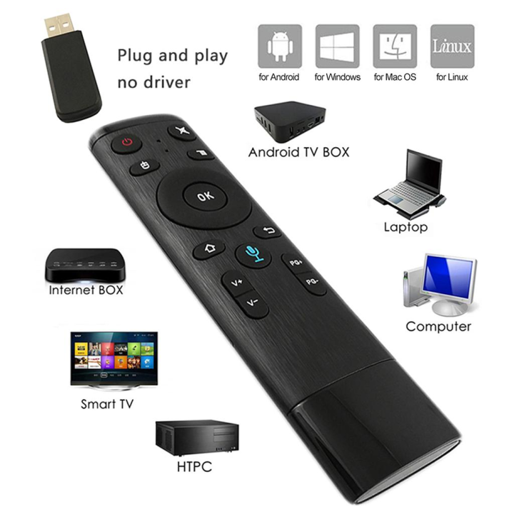 Q5 Bluetooth 2.4GHz Wireless Voice 2.4G Wireless Remote Control with ...
