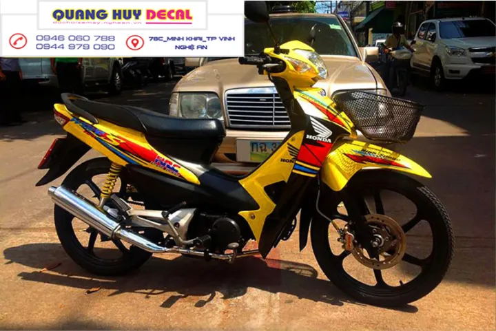 Tem trùm wave alpha 100 vàng đỏ (đời 2006-2016), team trùm wave đẹp, độ ...