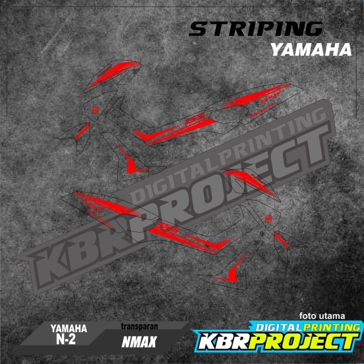 Nmax transparan striping nmax motor yamaha motor sticker variasi Racing ...