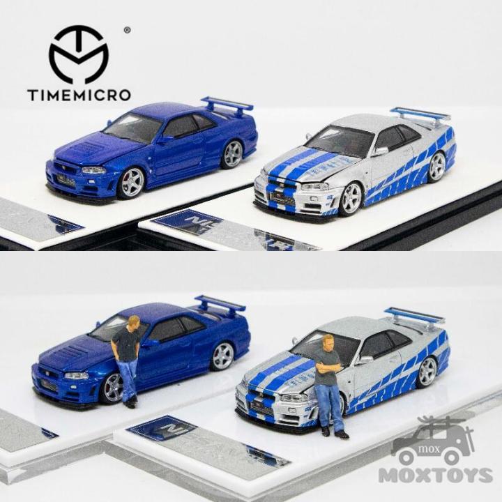 TIME MICRO 1:64 Nissan Gtr R34 open cover Fast & Furious Diecast Model ...