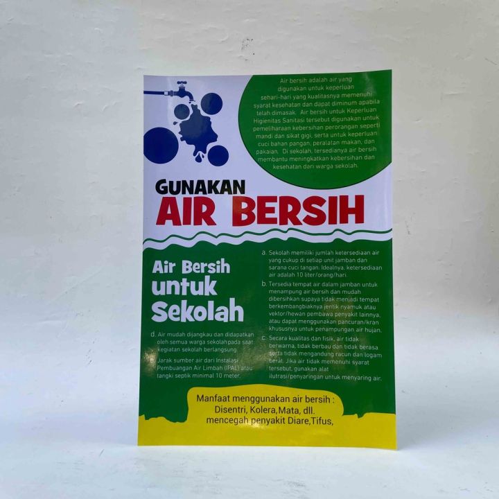 Poster Sekolah, Poster STBM untuk Sekolah, Poster Gunakan Air Bersih ...