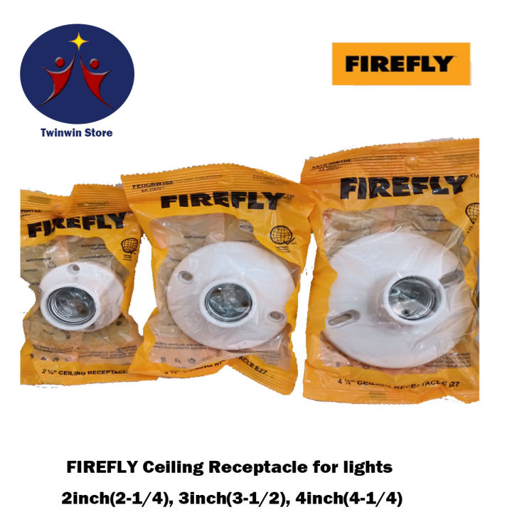 FIREFLY Ceiling Receptacle for lights 2inch(2-1/4), 3inch(3-1/2), 4inch ...