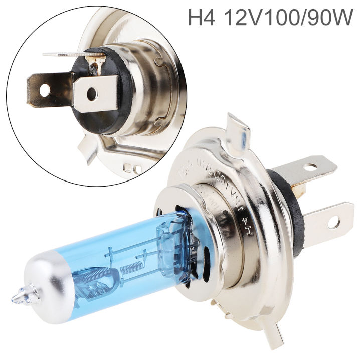 12V H4 100 / 90W 5000K White Light Car Halogen Lamp Auto Front ...