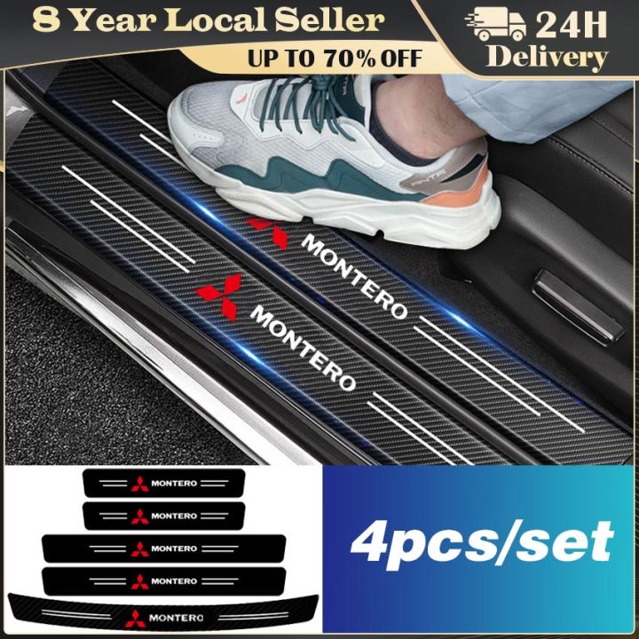 ️【Same Day Delivery】【Mitsubishi MONTERO】4PCS Car Door Sill Scuff Plate ...