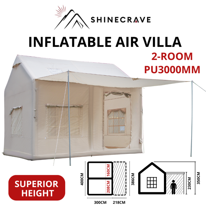 SHINECRAVE Inflatable Air Villa | Camping Glamping | Two Rooms ...